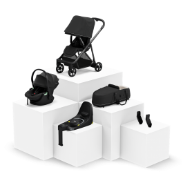 Thule Shine travel system bundle Aluminum/Gray Melange