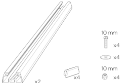 THULE 56" Mounting Tracks w/Hardware