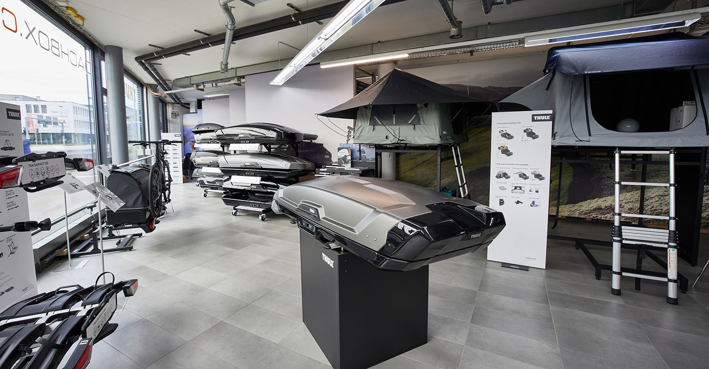 Showroom von Dachbox - dem Spezialist für Dachträger, Dachboxen und ...
